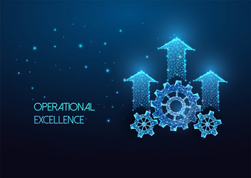 Simple set of operational excellence checked Vector Image