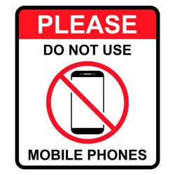 Mobile forbidden icon no use phone sign ban Vector Image