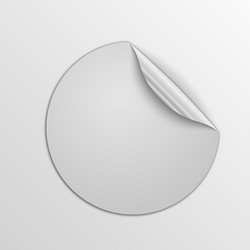 Paper round sticker isolated Royalty Free Vector Image
