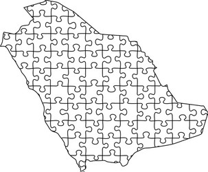 Saudi arabia map country from futuristic Vector Image