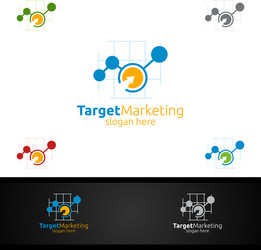 Target marketing financial advisor logo design Vector Image