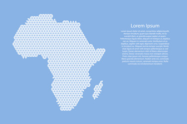 Africa map abstract schematic from black Vector Image