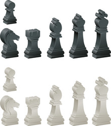 Checkmate pieces on transparent Royalty Free Vector Image