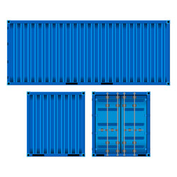 Realistic cargo container set Royalty Free Vector Image