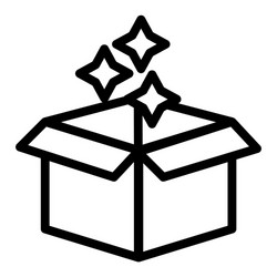 Open box icon Royalty Free Vector Image - VectorStock