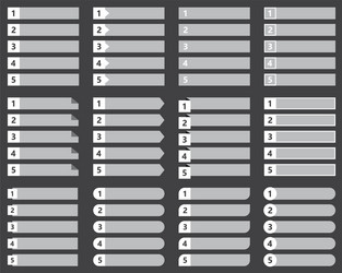 Numbered ranked list template Royalty Free Vector Image