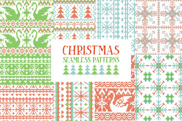 Traditional ornamental christmas knitted pattern Vector Image