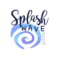 Splash wave logo template water design element Vector Image