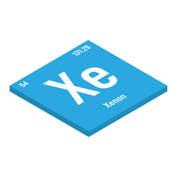 Xenon xe periodic table element Royalty Free Vector Image