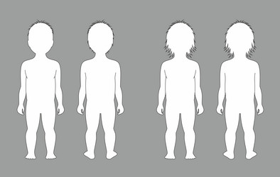 Figure of a toddler front view Royalty Free Vector Image