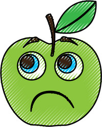 Sad Apple Cartoon Vector Images (over 290)