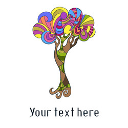 Set of cute doodle trees tree doodles isolated Vector Image