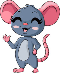 Cartoon happy mouse Royalty Free Vector Image - VectorStock