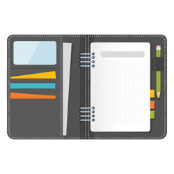 Red notebook organizer Royalty Free Vector Image