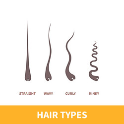Straight hair type chart of strands growth pattern