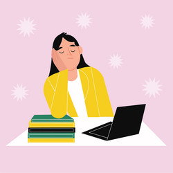 Hand drawn flat design overwhelmed people Vector Image