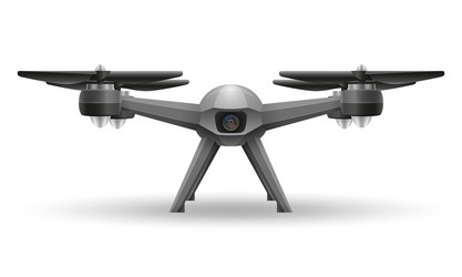 Aerial mobile drone quadcopter smart quadrocopter Vector Image