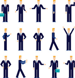 Collection of colorful modern style characters Vector Image