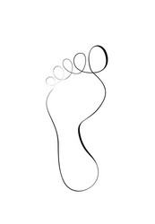 Left foot footprint outline high quality Vector Image