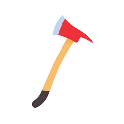 Red fire ax firefighter rescue equipment Vector Image