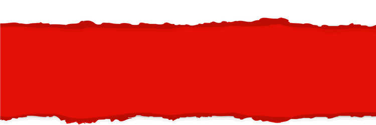 Color torn paper set ripped red with white Vector Image
