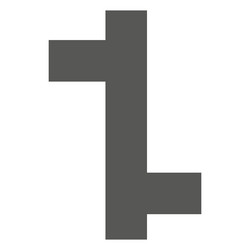 Right y intersection sign Royalty Free Vector Image