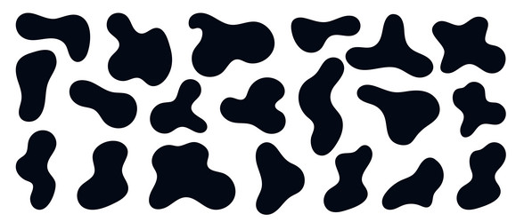 Wavy blobs set of abstract colored organic shaped Vector Image