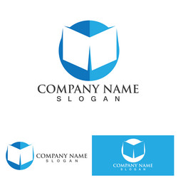 Book brand logo template design simple abstract Vector Image