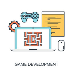 Game development planning abstract concept Vector Image