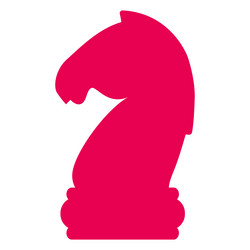 Sideways knight chess piece color Royalty Free Vector Image