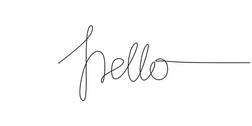 One continuous line drawing typography art Vector Image