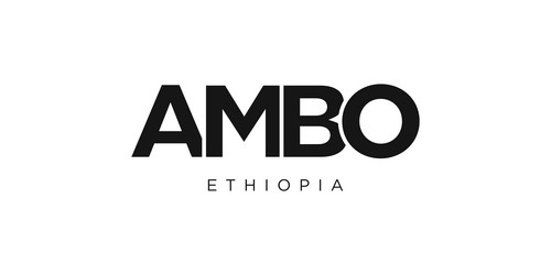 Ambo in the ethiopia emblem design features Vector Image