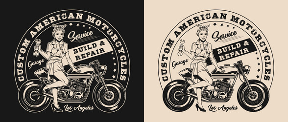 Motorcycle Pin Up Vector Images (70)