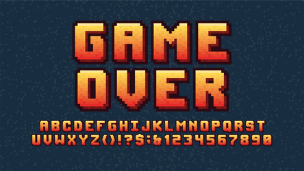 Script Font Pixels Vector Images (61)