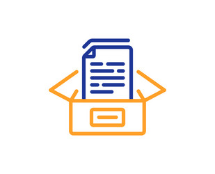 Documents box icon doc files page sign Royalty Free Vector