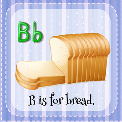 Flashcard b is for book Royalty Free Vector Image