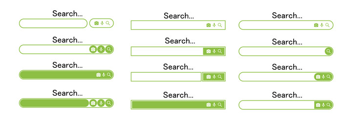 Search bar for user interface design and website Vector Image