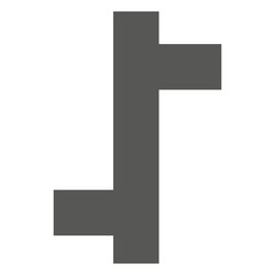 Staggered intersection sign Royalty Free Vector Image