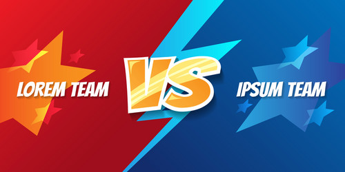 Versus screen design battle headline template Vector Image