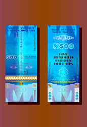 A fictional paper money project bank Royalty Free Vector