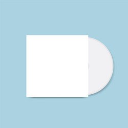 Empty cd cover design mockup template Royalty Free Vector
