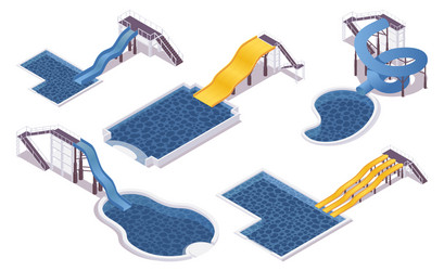 Water slide icon slide editable stroke Royalty Free Vector