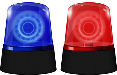 Blue Emergency Flashing Police Red Siren Vector Images (over 320)