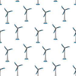 Wind generator turbine outline pattern Royalty Free Vector