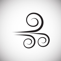 Wind icon on white background for graphic and web Vector Image
