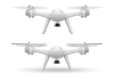 Aerial mobile drone quadcopter smart quadrocopter Vector Image
