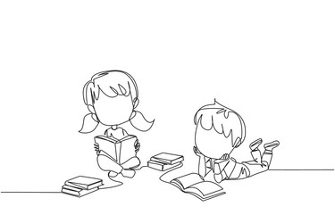 Single continuous line drawing boy standing Vector Image