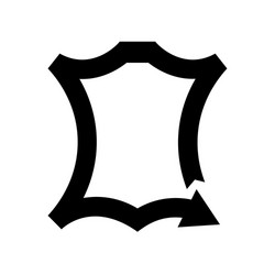 Leather logo icon recycled symbol Royalty Free Vector Image