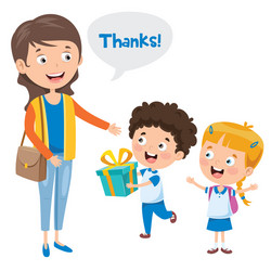 Thank you characters Royalty Free Vector Image