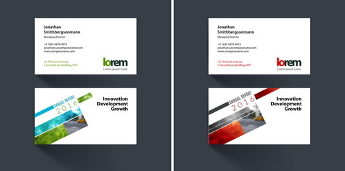 Business card template with rectangular Royalty Free Vector